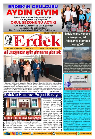 Erdek'te 1975'ten Beri Güçlü Ses: Yeni Erdek Gazetesi | Bandirma.com.tr